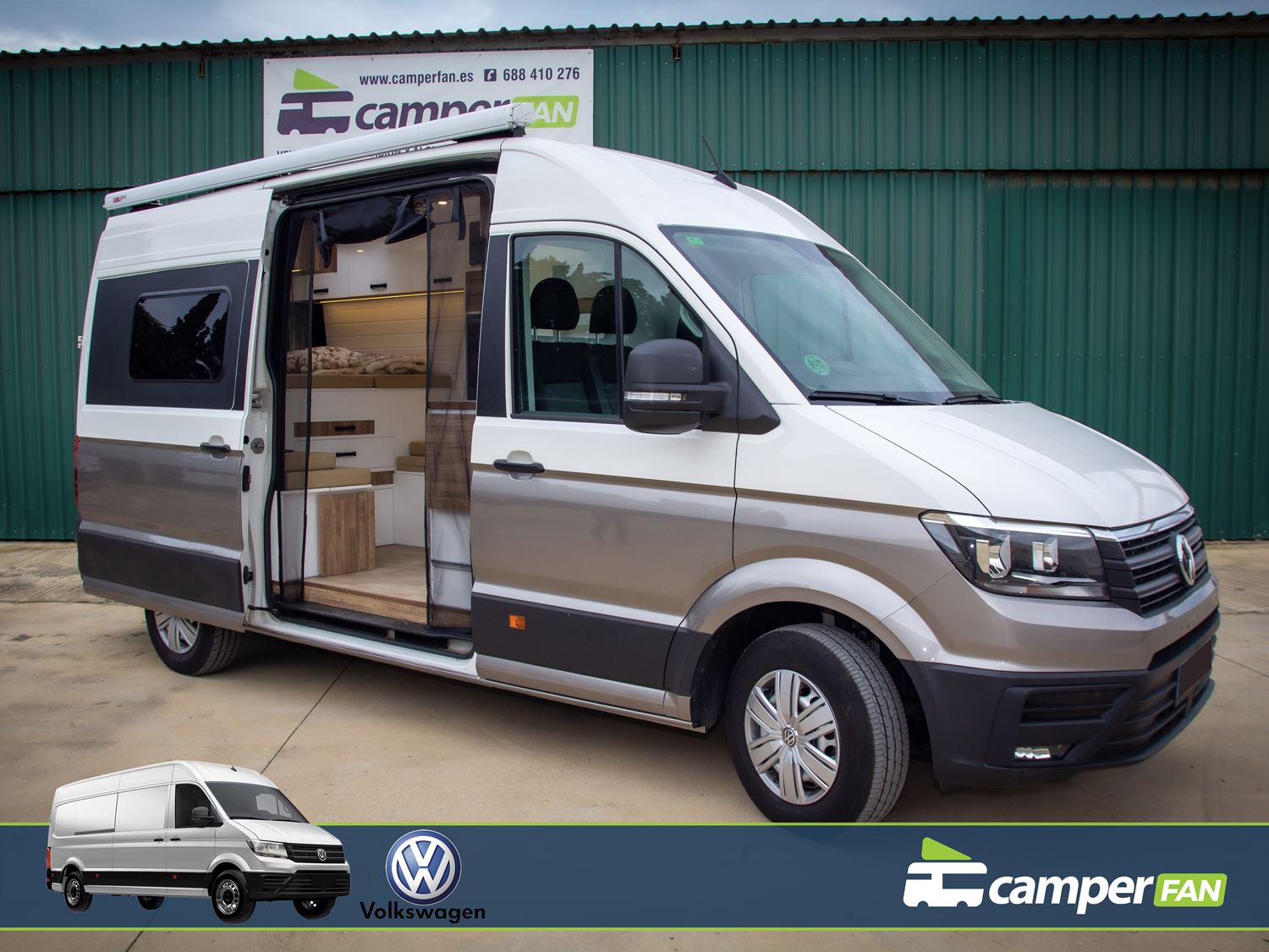 Camperización VolksWagen Crafter 3 plazas - Camperfan
